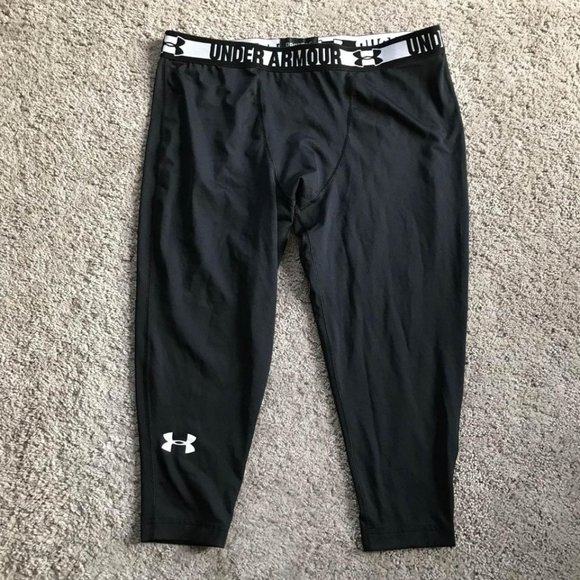 Under Armour | Pants | Under Armour Mens Extra Large Black Cropped ...